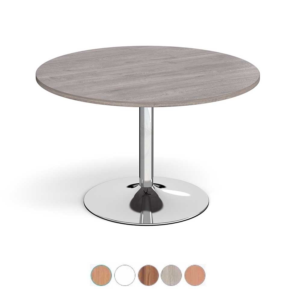 AVON Round 1200mm Wooden Boardroom Tables with Trumpet Base