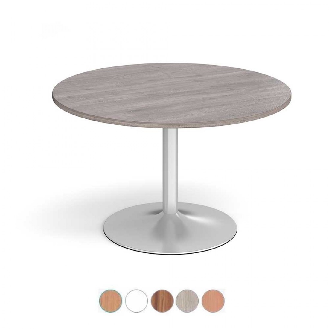 AVON Round 1200mm Wooden Boardroom Tables with Trumpet Base