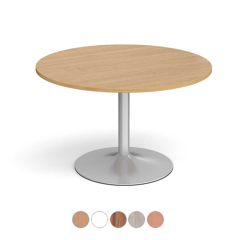 AVON Round 1200mm Wooden Boardroom Tables with Trumpet Base