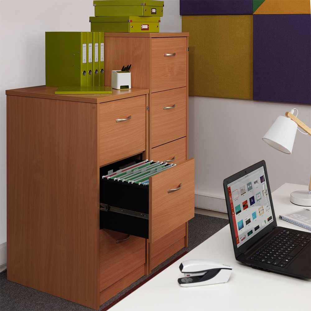 DELUXE 3 Drawer Wooden Office Filing Cabinets - D-LF3