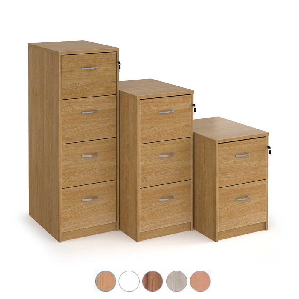 DELUXE 3 Drawer Wooden Office Filing Cabinets - D-LF3