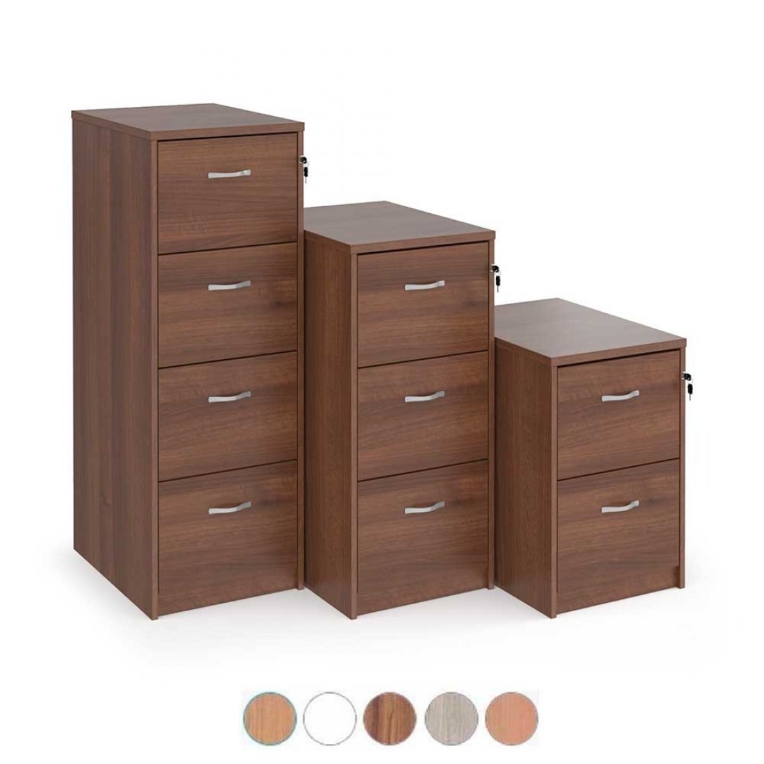 DELUXE 3 Drawer Wooden Office Filing Cabinets - D-LF3