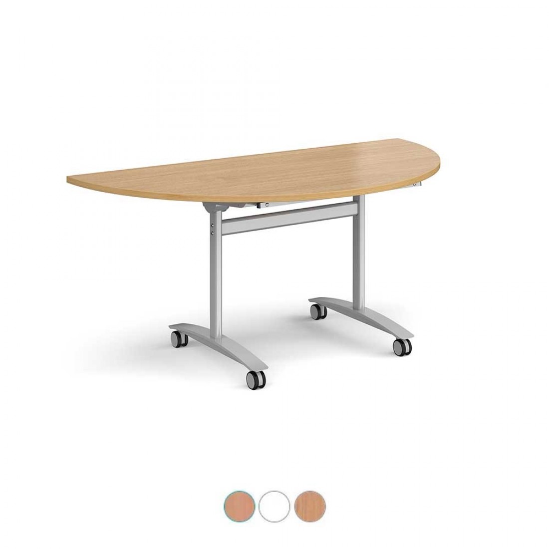 FLIPTOP Modular Semi Circular Folding Conference Tables 1600x800mm