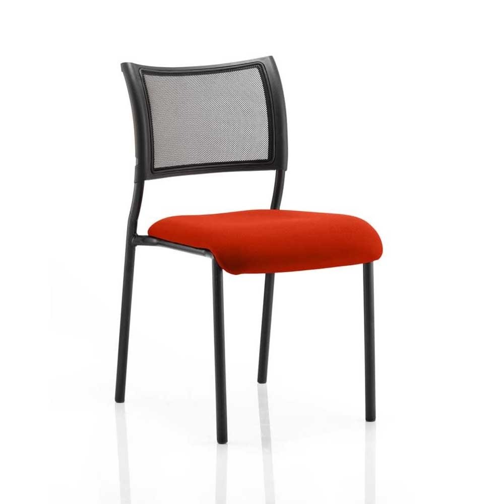 CONCEPT BLACK Stackable Meeting Room Chair, Black frame, Mesh Back, No ...