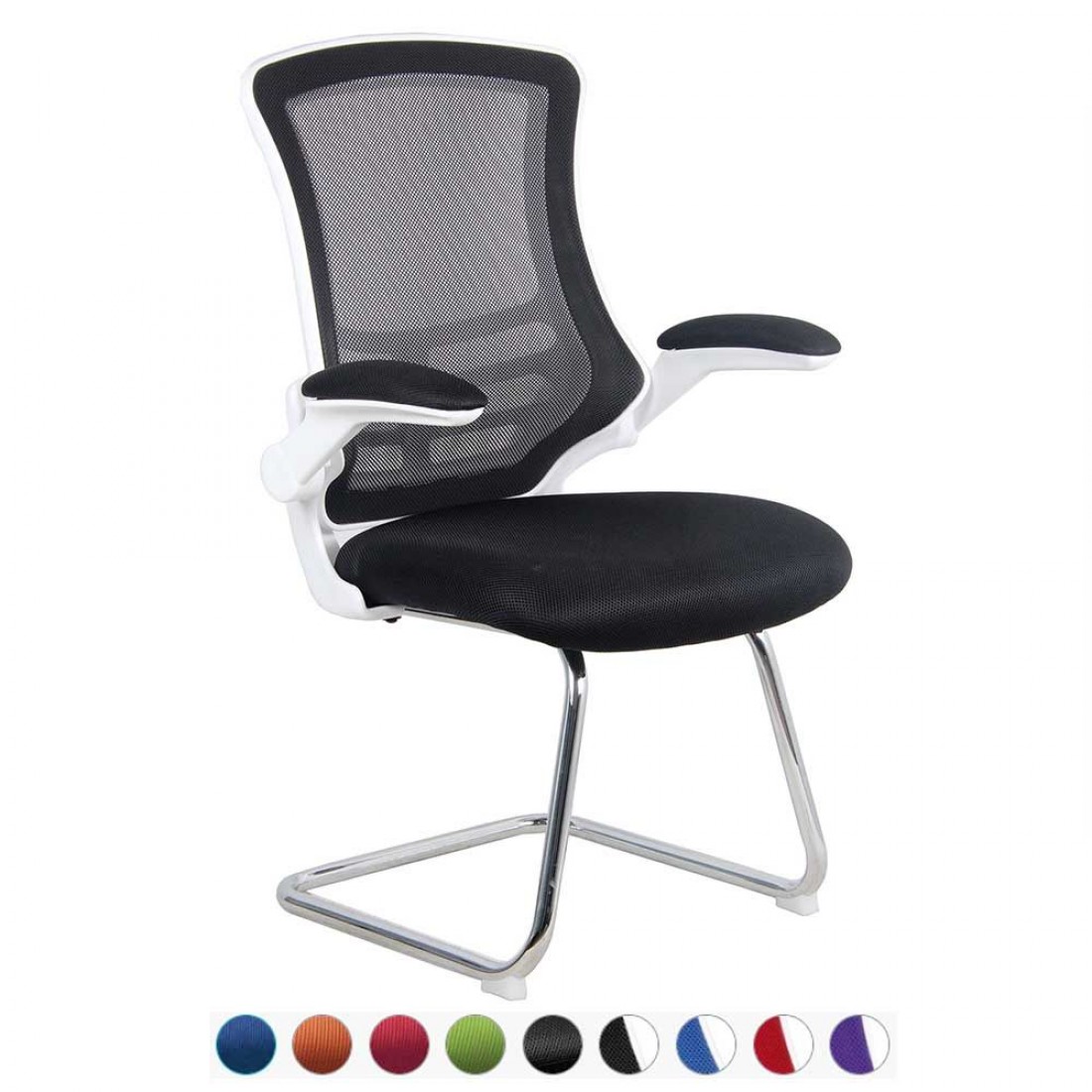 ARIA Mesh High Back Ergonomic Office Visitor Chair with Foldaway Arms