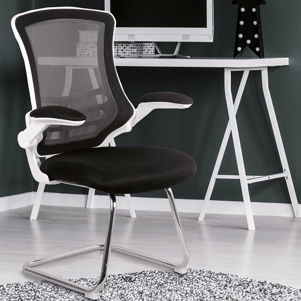 ARIA Mesh High Back Ergonomic Office Visitor Chair with Foldaway Arms