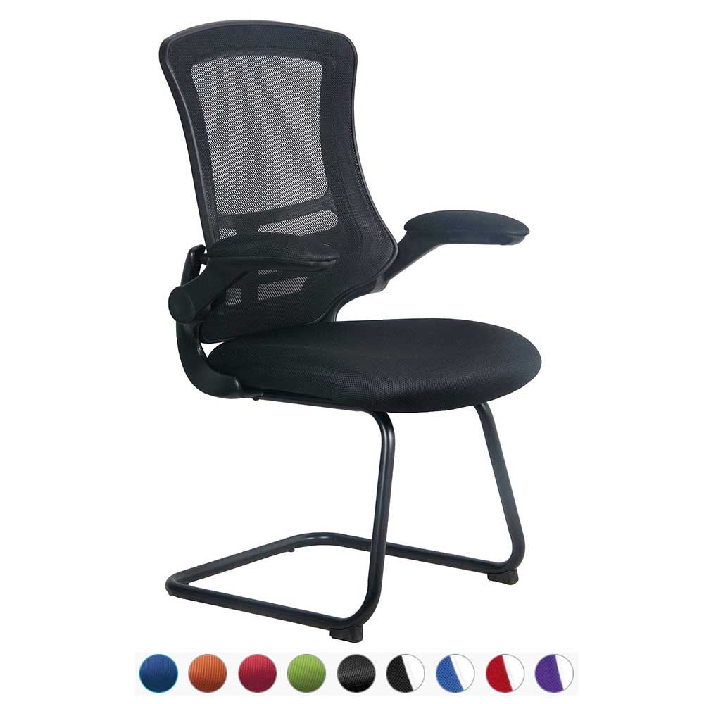 ARIA Mesh High Back Ergonomic Office Visitor Chair with Foldaway Arms