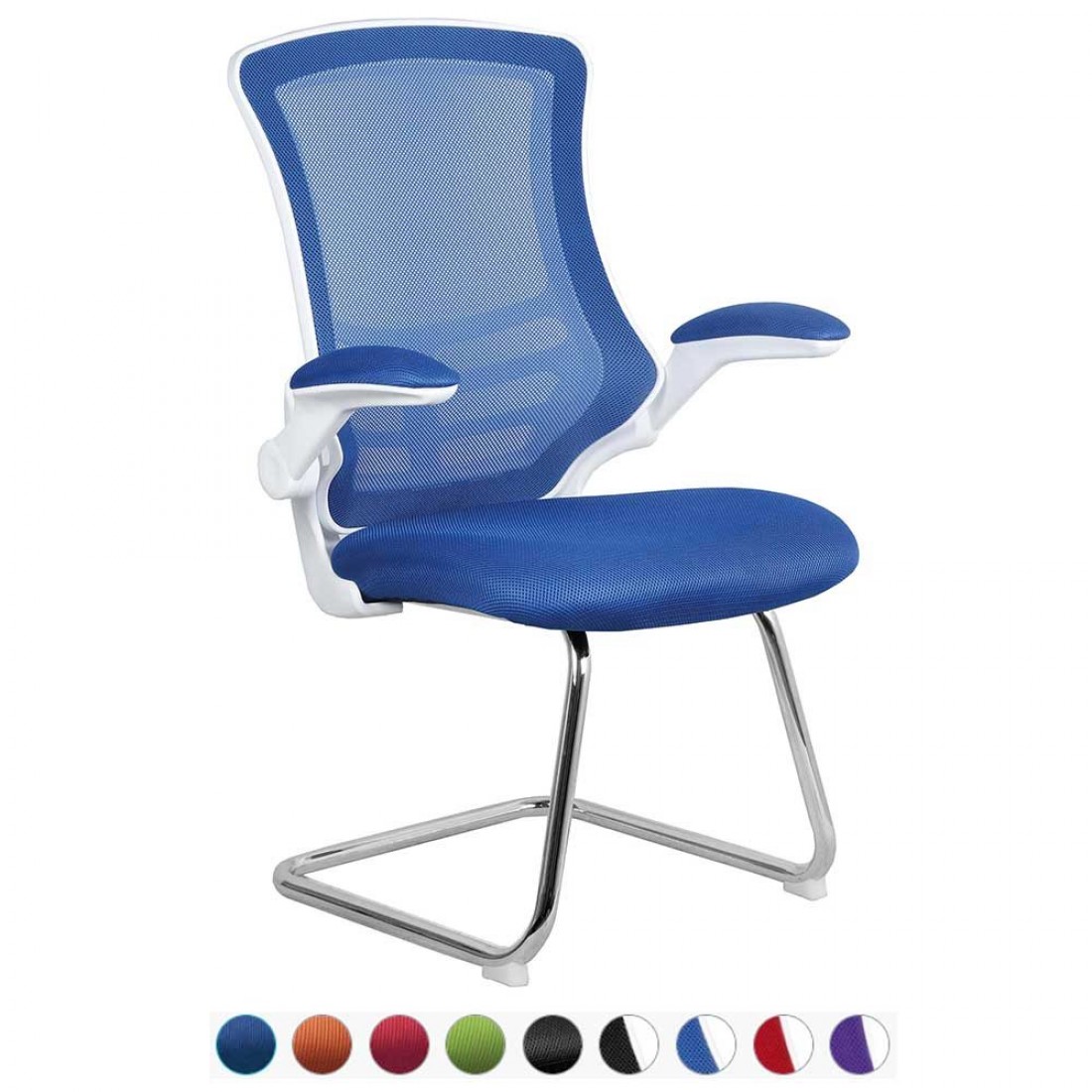 ARIA Mesh High Back Ergonomic Office Visitor Chair with Foldaway Arms