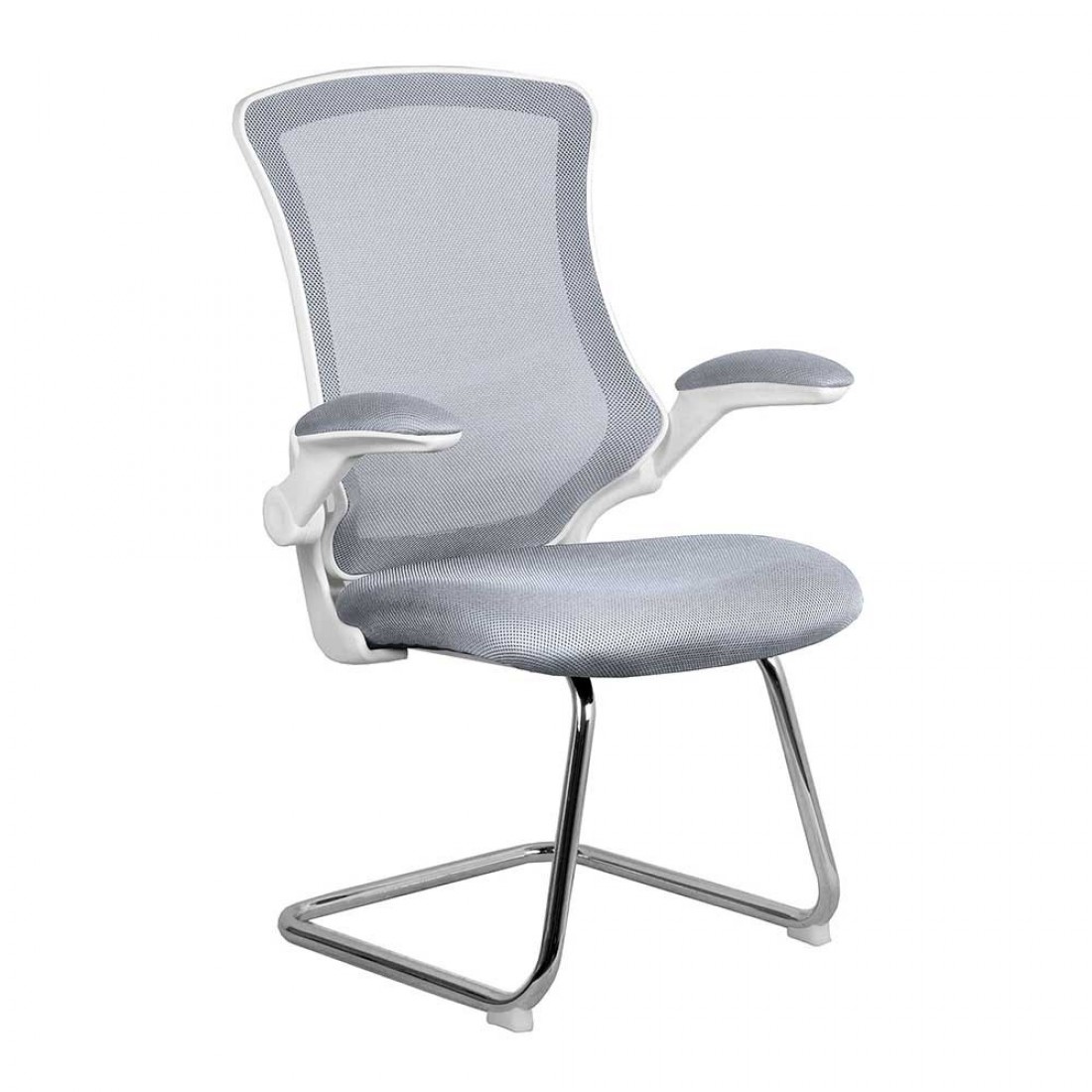 ARIA Mesh High Back Ergonomic Office Visitor Chair with Foldaway Arms