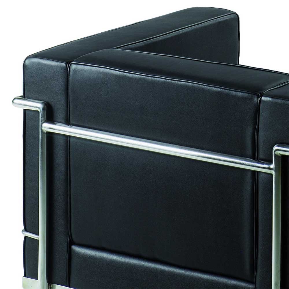 CUBE Contemporary Design Black Leather Armchair - ET-BSL-X200-BK