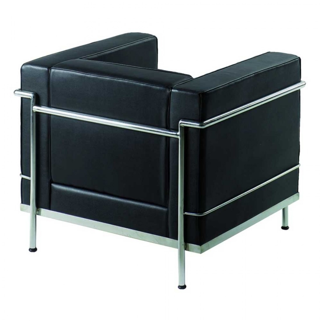 CUBE Contemporary Design Black Leather Armchair - ET-BSL-X200-BK