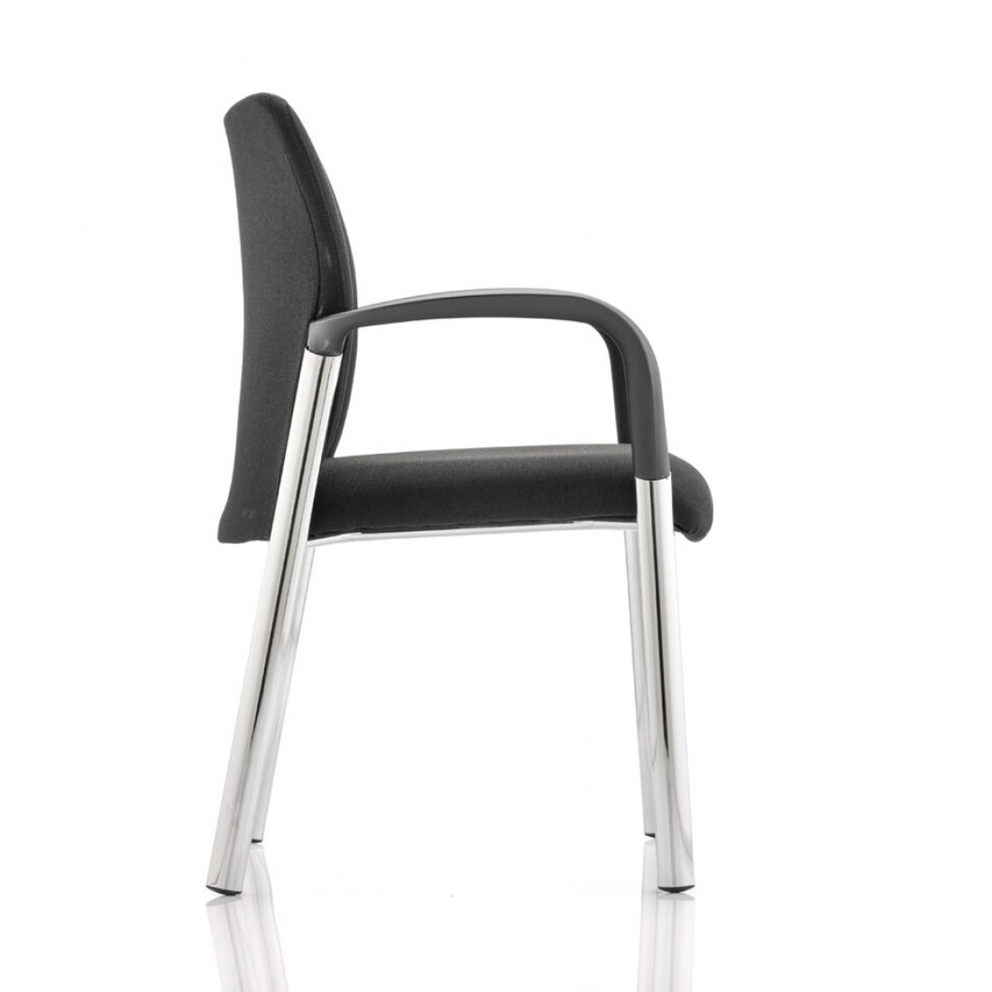 BARNES Black Fabric Stackable Meeting Room Chairs with Arms - BARNES-A ...