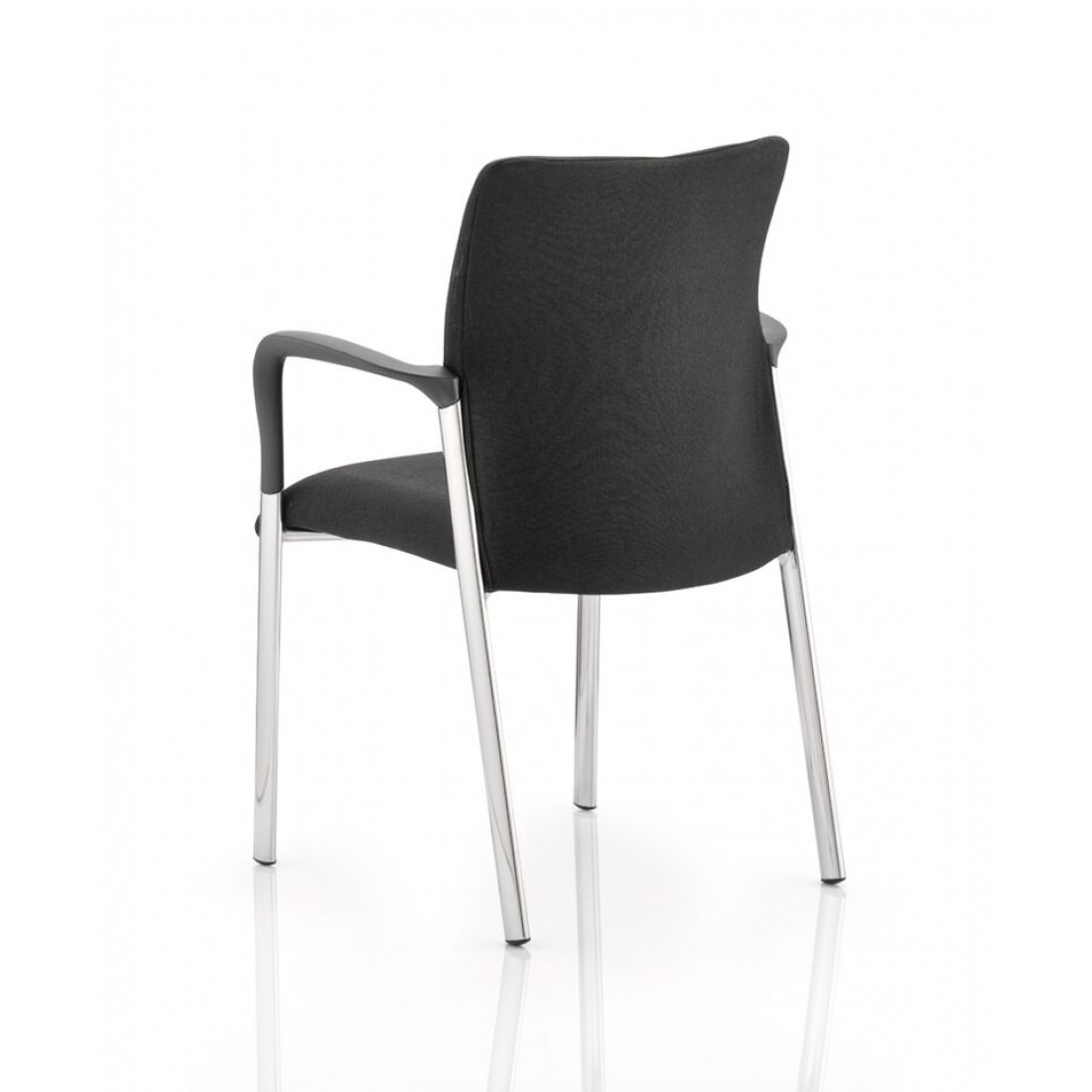 BARNES Black Fabric Stackable Meeting Room Chairs with Arms - BARNES-A ...