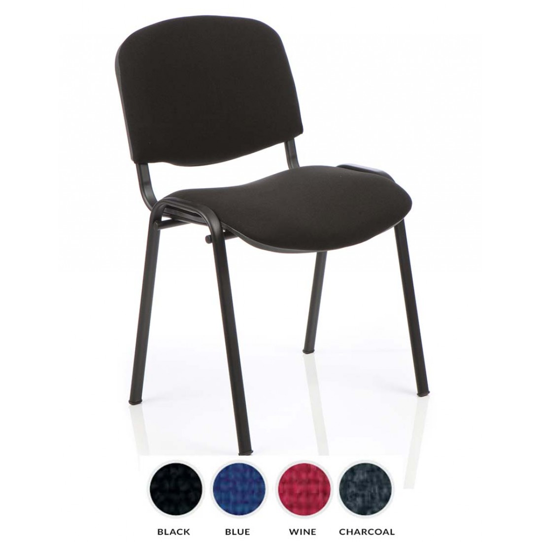 ISO BLACK FRAME Stackable Conference Meeting Room Chairs