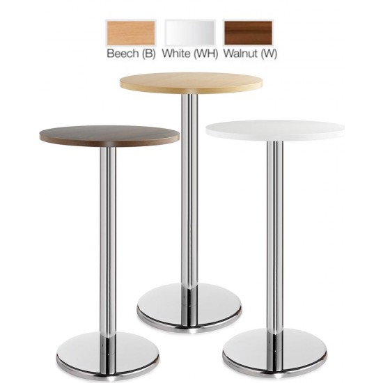 PESCARA Round Base Poseur Tables in Beech/White/Walnut - D-DPT6/8C