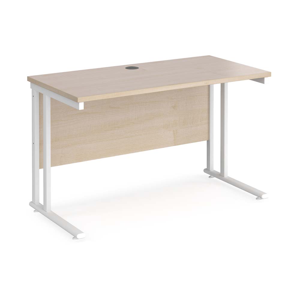 MISTRAL White Cantilever Leg Office Desk 1200x600mm