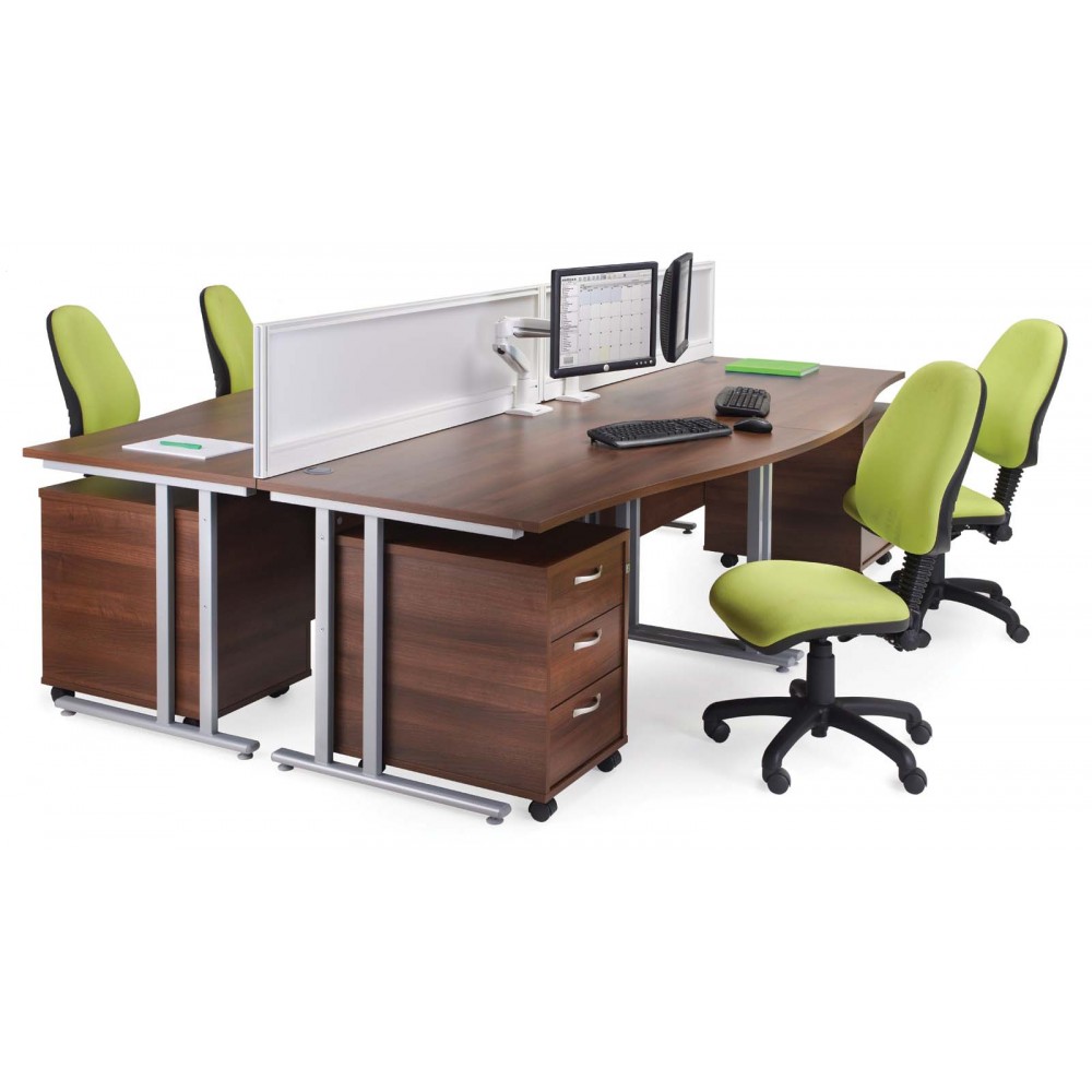 MISTRAL White Cantilever Leg Office Desk 1200x600mm