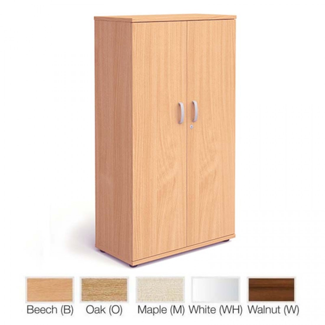 PACIFIC 1600mm High Lockable Office Storage Cupboard with 3 Shelves ...